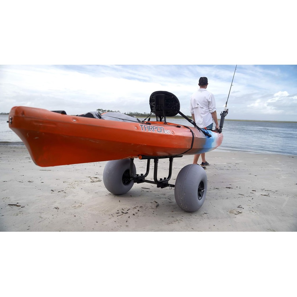 Heavy Duty Kayak Cart w/ Inflatable Beach Wheels | Shop.HalifaxTrails.ca